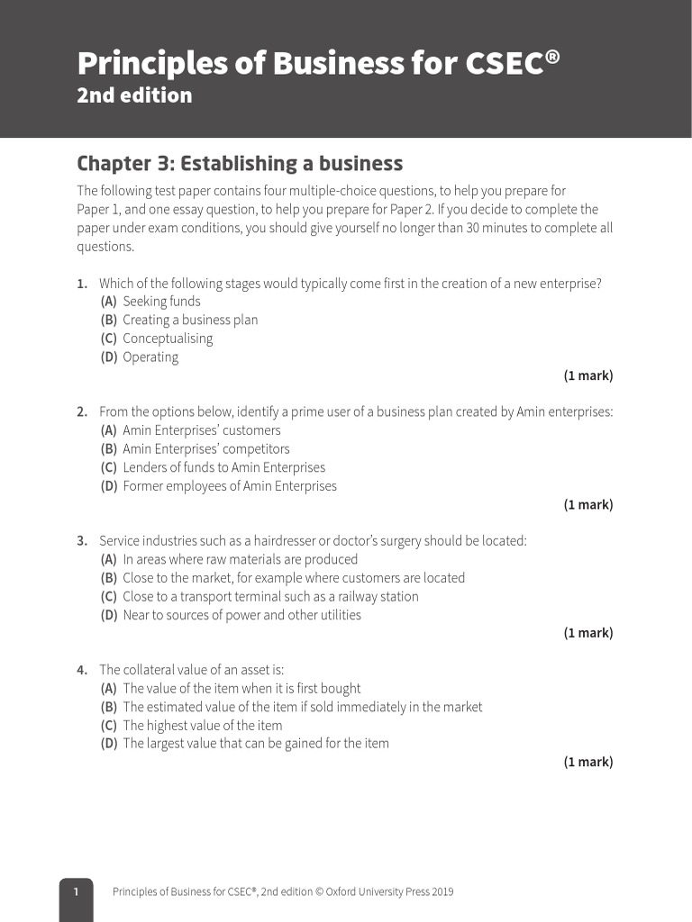 Principles of Business For CSEC®: 2nd Edition | PDF | Economies | Business