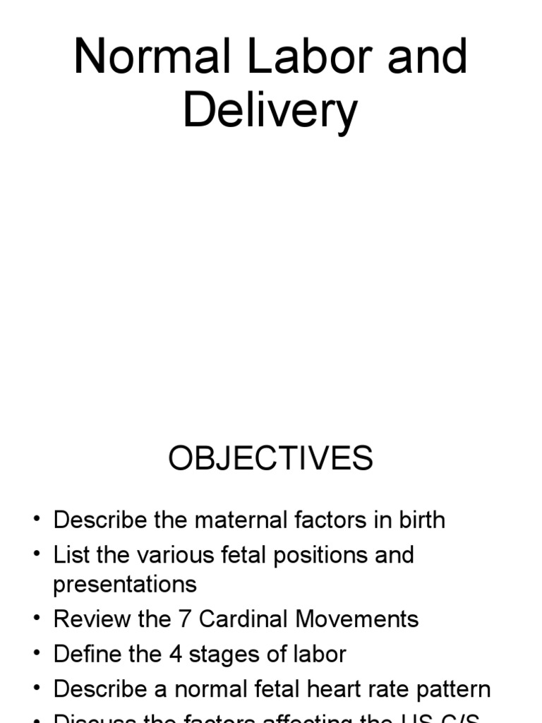 Normal and Abnormal Labor Lecture 1-5 Most Topics in OB | PDF ...