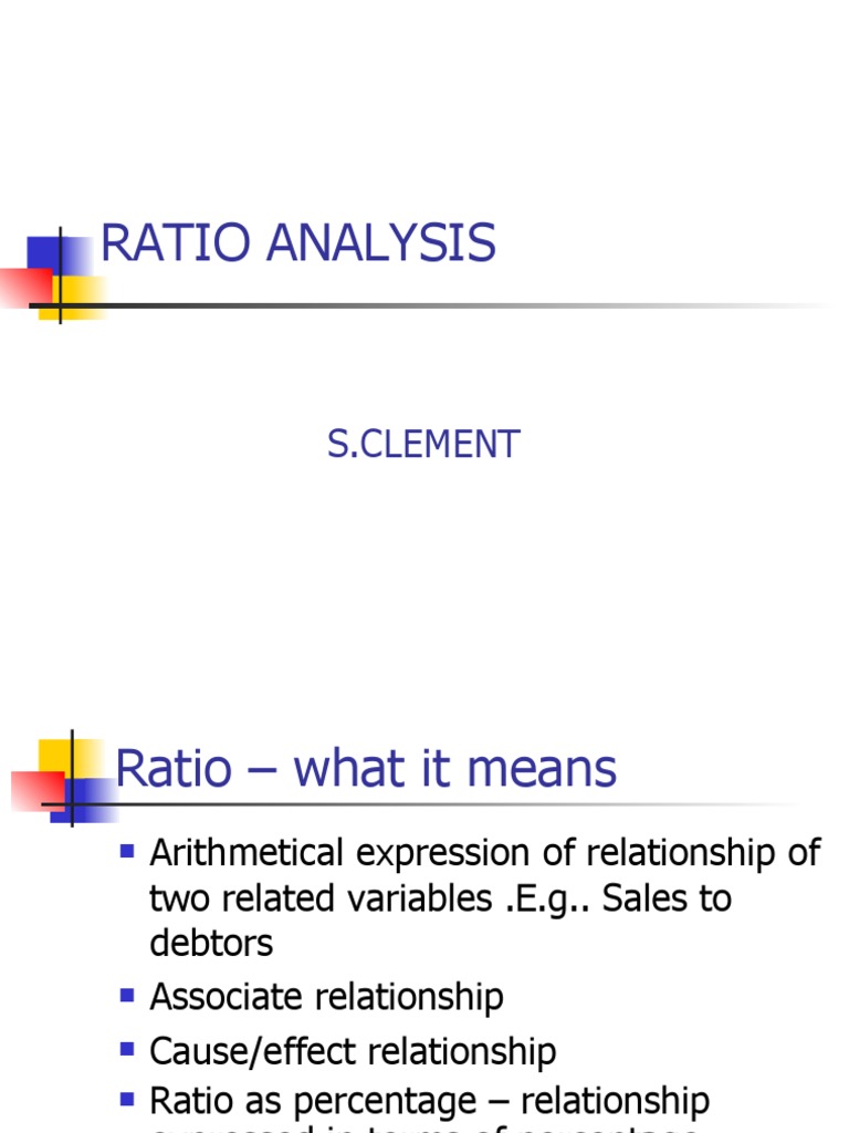 Ratio Analysis: S.Clement | PDF | Dividend | Equity (Finance)