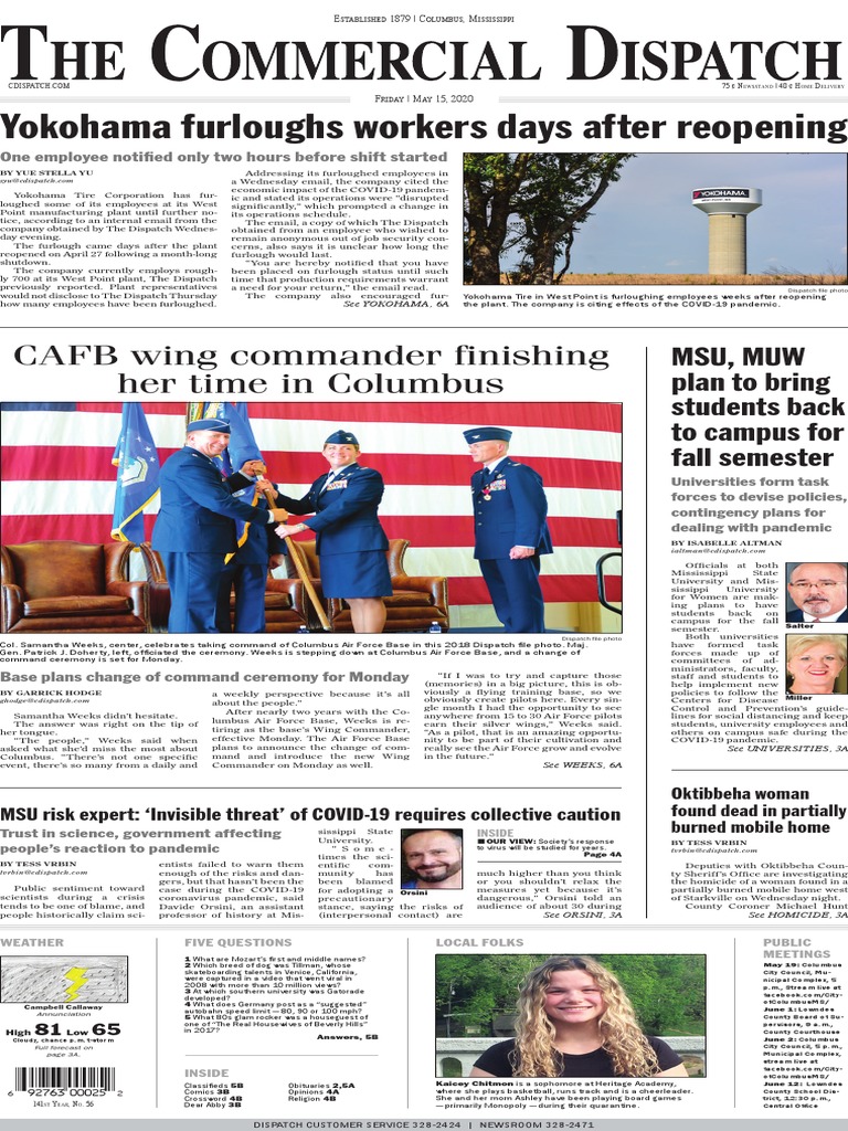 Commercial Dispatch Eedition 5-15-20 PDF | PDF | Risk