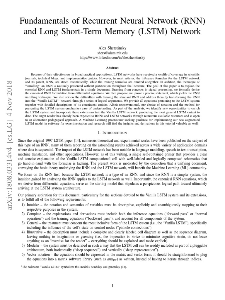 Fundamentals of Recurrent Neural Network (RNN) and Long Short-Term ...