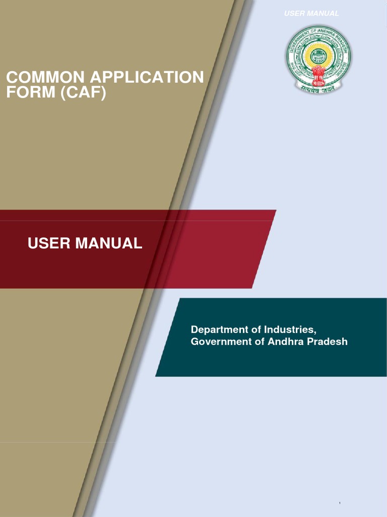 CAF User Manual for Andhra Pradesh | PDF | Waste Management | Business