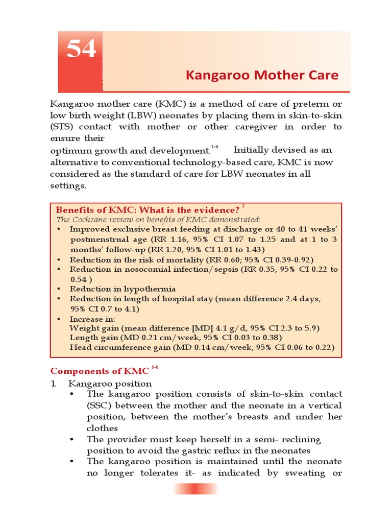 Kangaroo Mother Care: Benefits of KMC: What Is The Evidence? | PDF ...