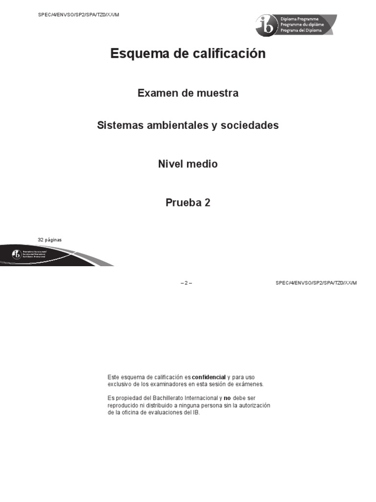 Ess Specimen Paper 2 Markscheme S PDF | PDF | Vertedero | Gases de ...