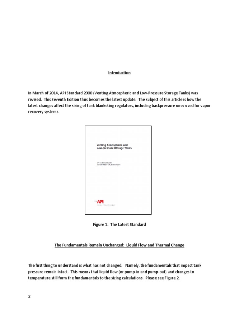 API Standard 2000: 7th Edition Overview | PDF | Volume | Pressure
