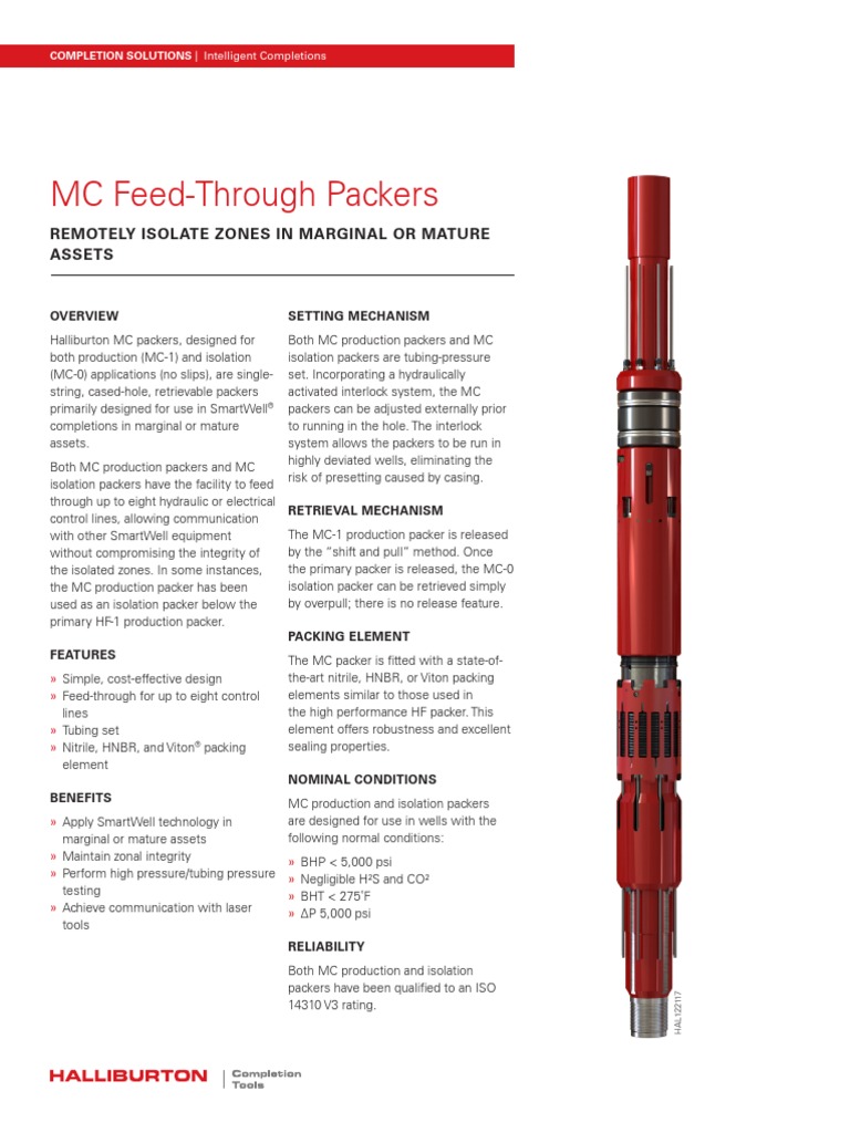 MC Feed-Through Packers: Remotely Isolate Zones in Marginal or Mature ...
