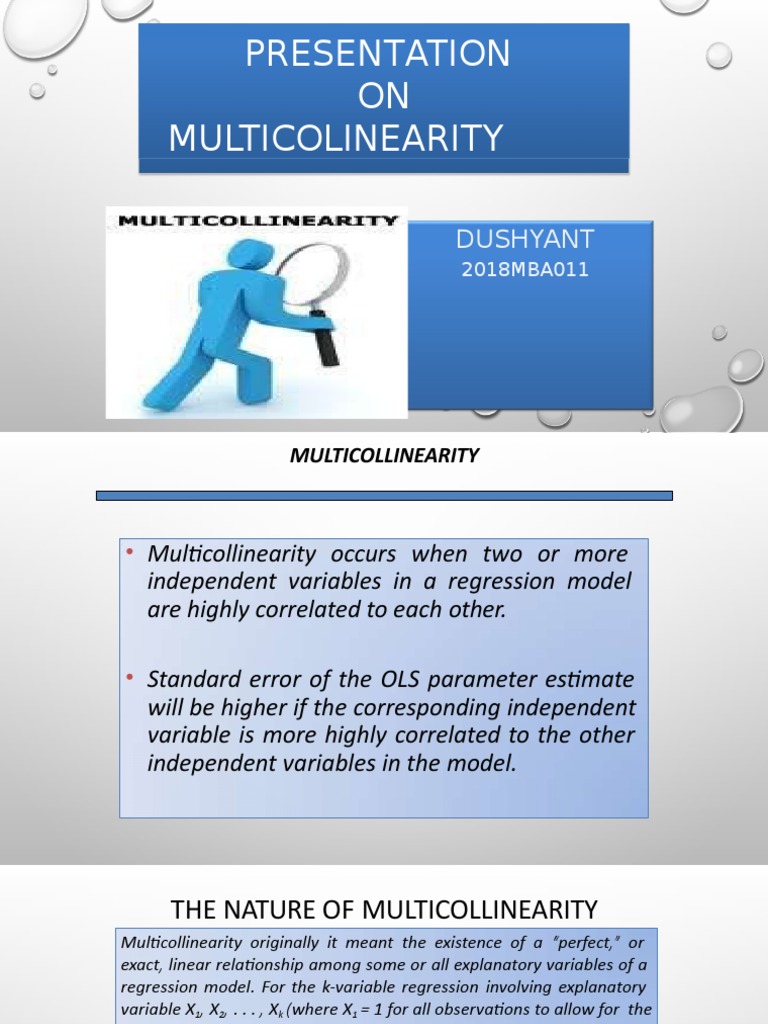Analyzing Multicollinearity: Causes, Consequences, Detection, and Remedial Measures | PDF ...