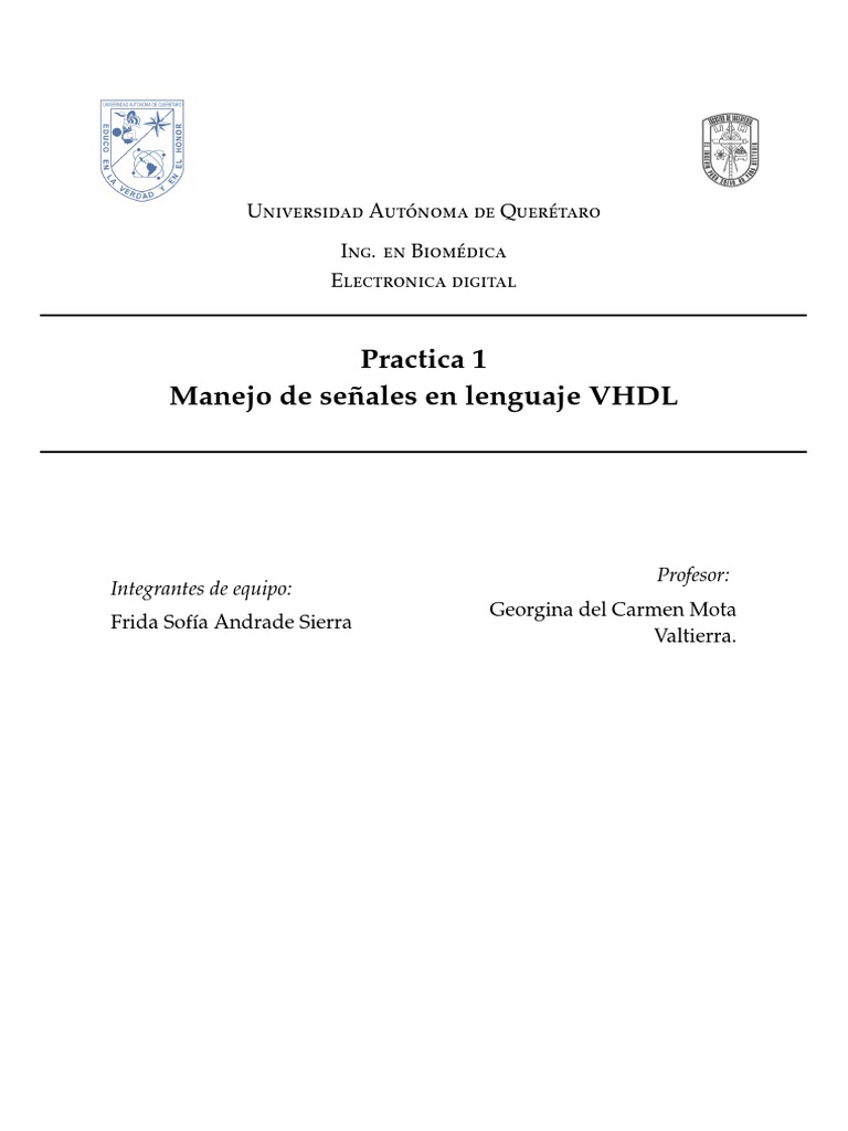 Códigos VHDL | PDF | Vhdl | Lenguaje de programación