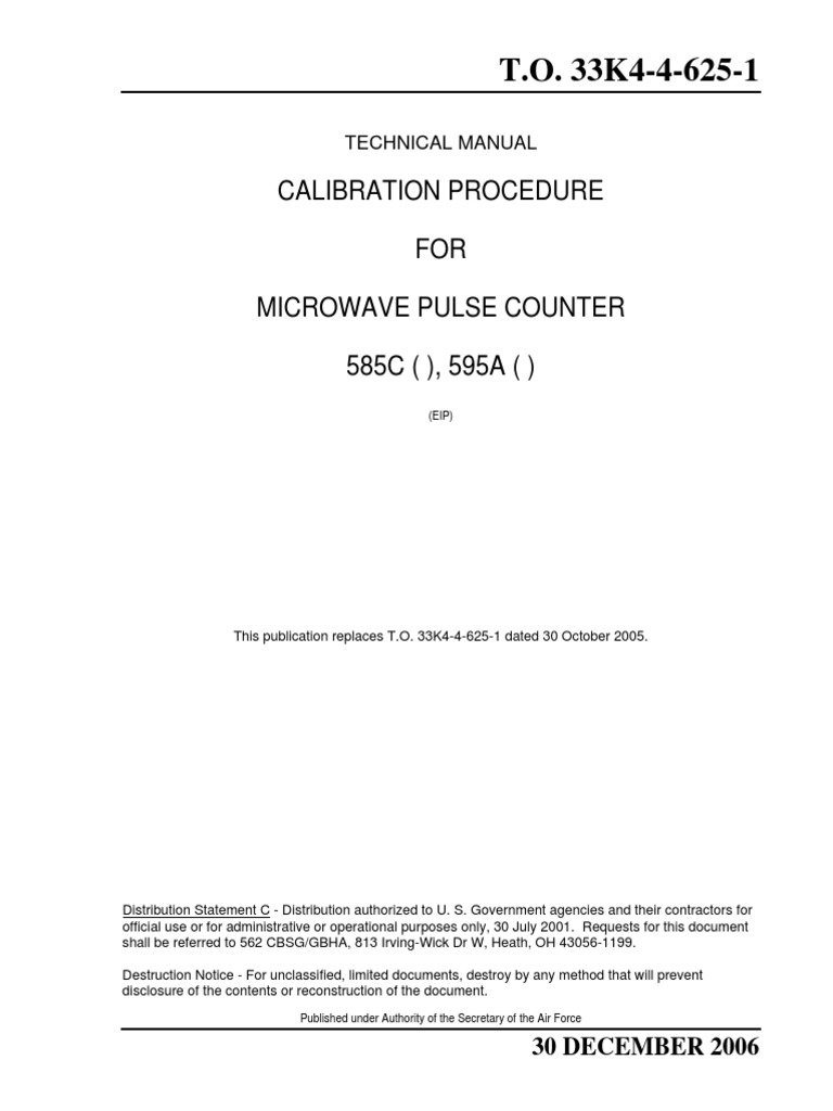 Contador Microondas y Pulsos 585C PDF | PDF | Hertz | Calibration