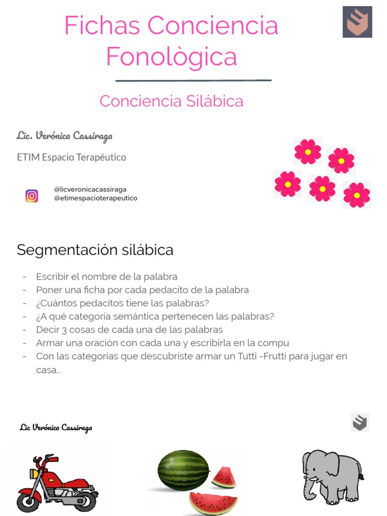 Conciencia Silabica | PDF | Artes del Lenguaje y Comunicación