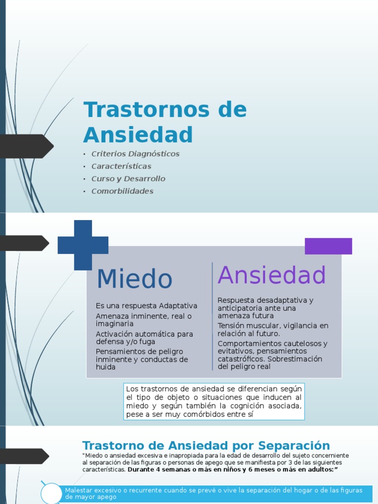 Trastornos de Ansiedad Presentación Según DSM 5 | PDF | Trastorno de ansiedad | Fobia