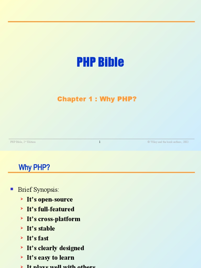 Php Bible 01 Pdf Php Web Application