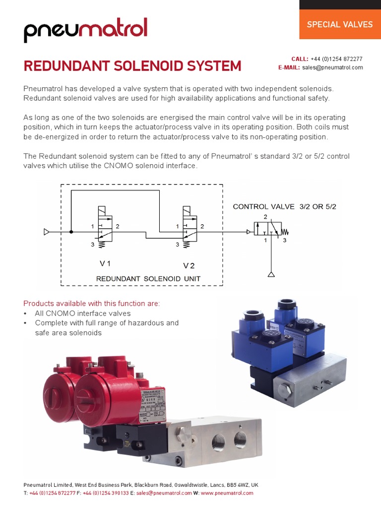 Redundant Solenoid Valve System Overview | PDF