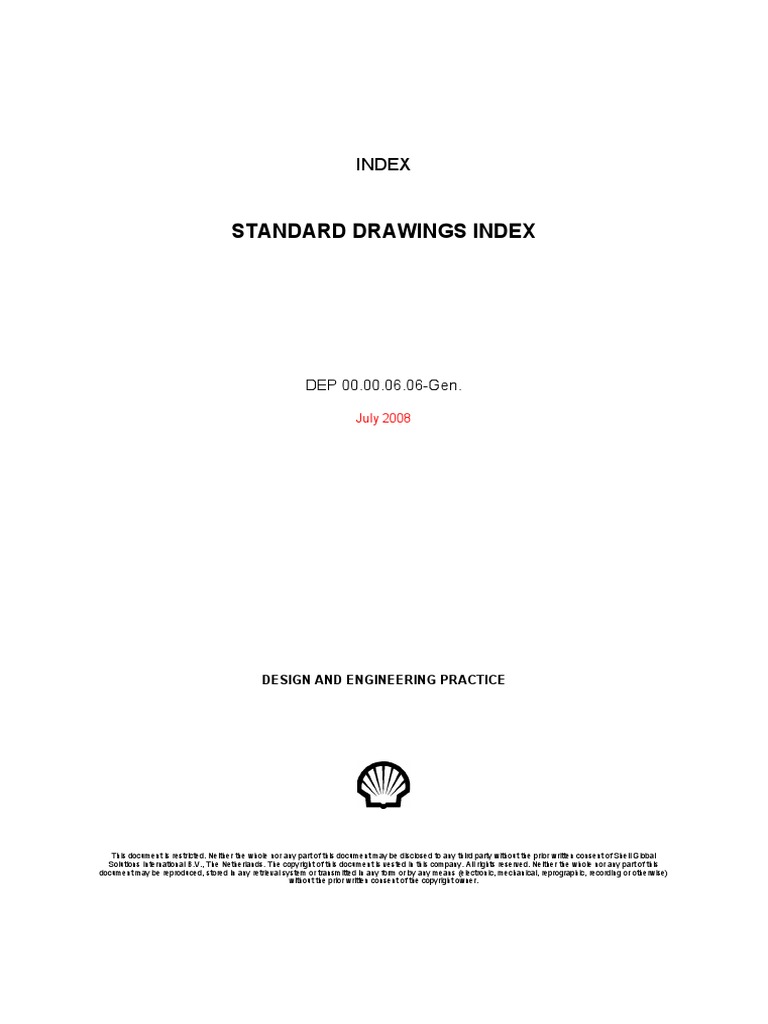 Standard Drawings Index | PDF | Contractual Term | Royal Dutch Shell