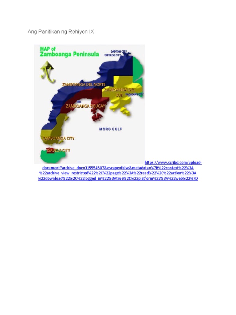 Ang Panitikan NG Rehiyon IX | PDF
