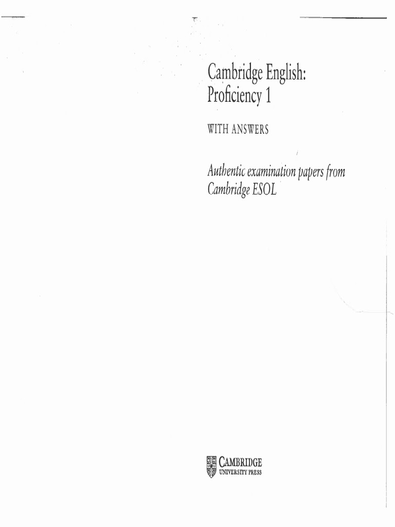 Cambridge English Proficiency 1 PDF | PDF