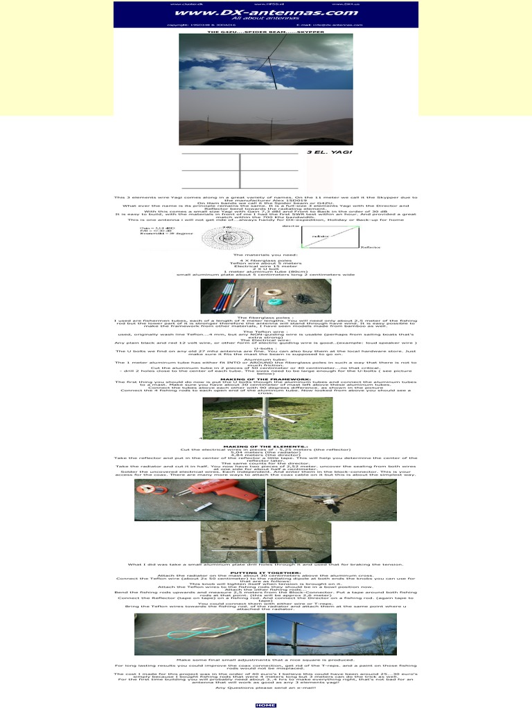 The G4Zu.... Spider Beam...... Skypper | PDF | Antenna (Radio ...