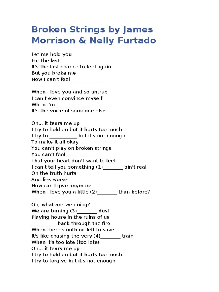 Broken Strings by James Morrison | PDF