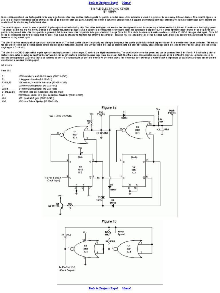 Simple Electronic Keyer | PDF | Electronic Circuits | Integrated Circuit