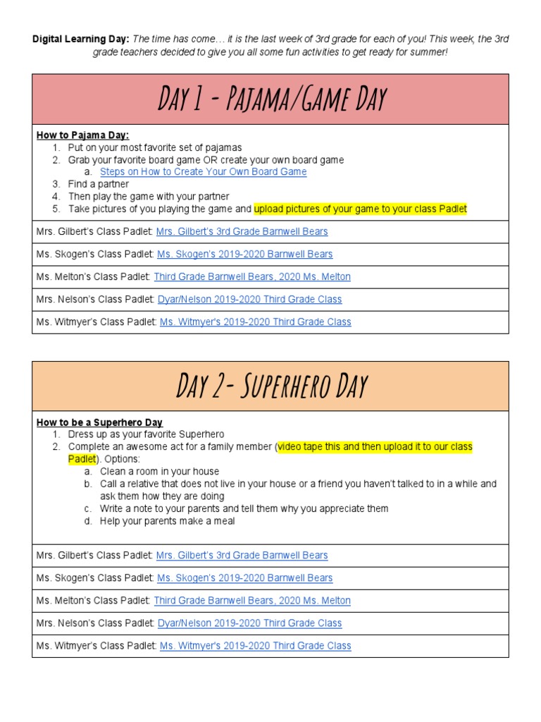 Week 9 - Last Week Lesson Plans | PDF