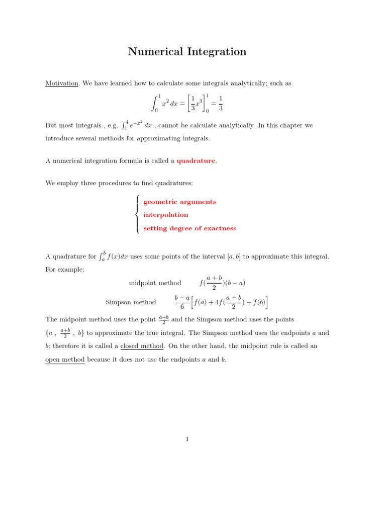 Numerical Integration | PDF | Integral | Mathematical Logic