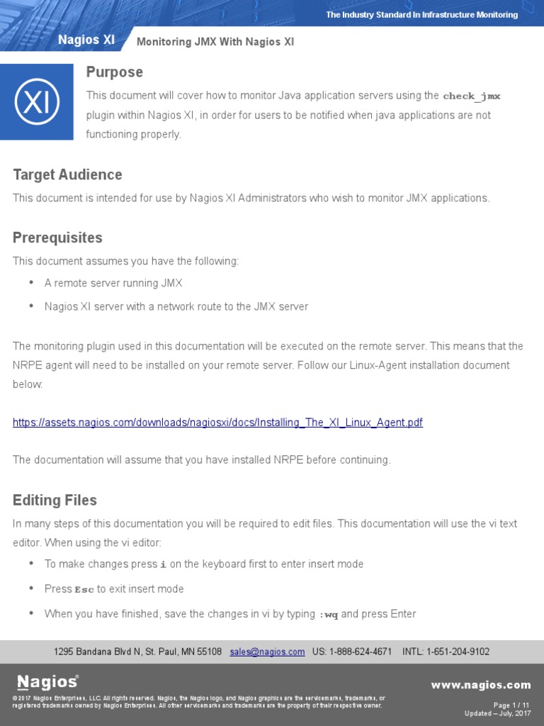Monitoring JMX With Nagios XI | PDF | Java (Programming Language) | Server (Computing)