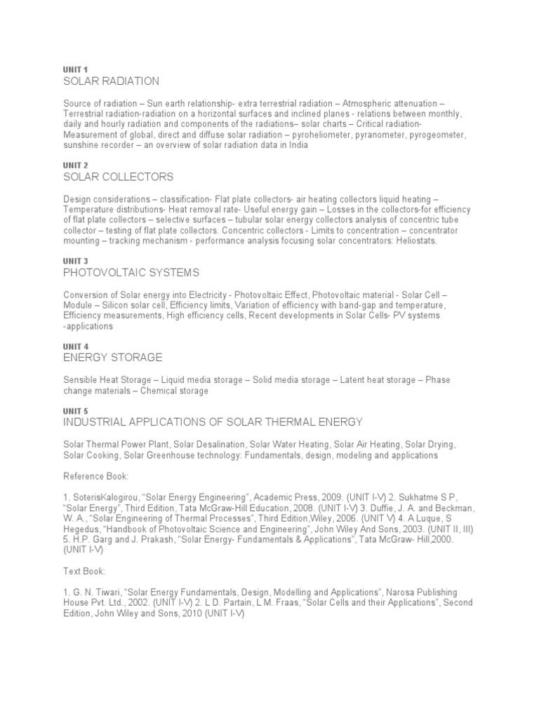 Fundamentals of Solar Energy and Its Applications | PDF | Solar Energy ...