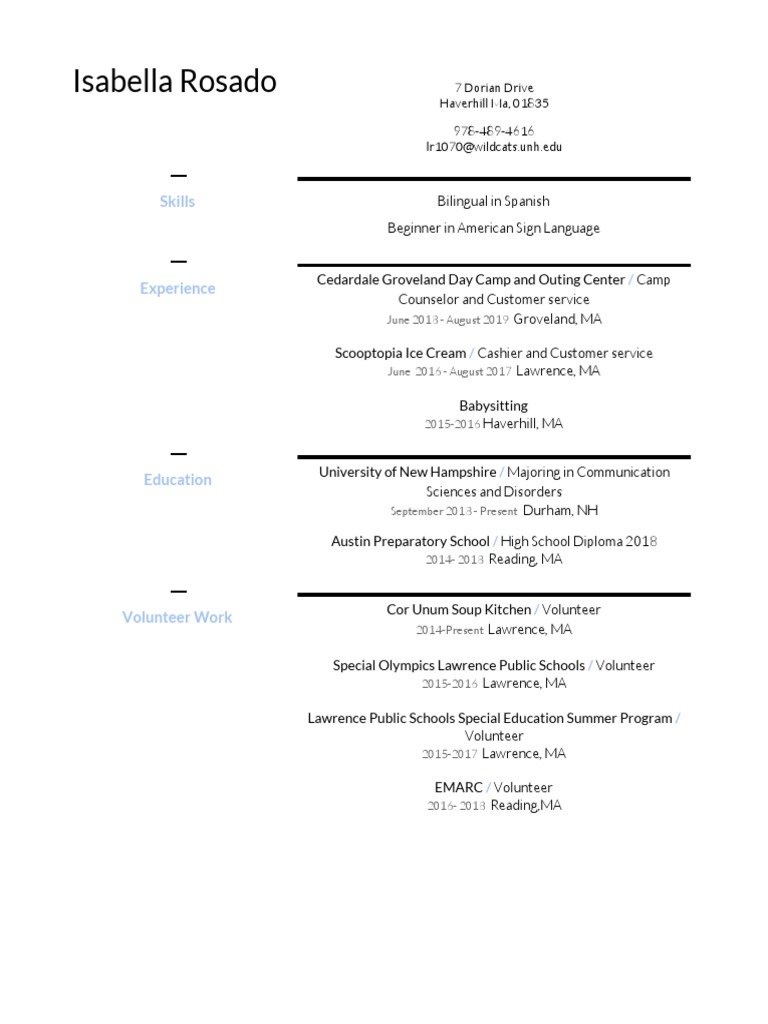 Resume Final Draft 2 | PDF | Cognition | Cognitive Science