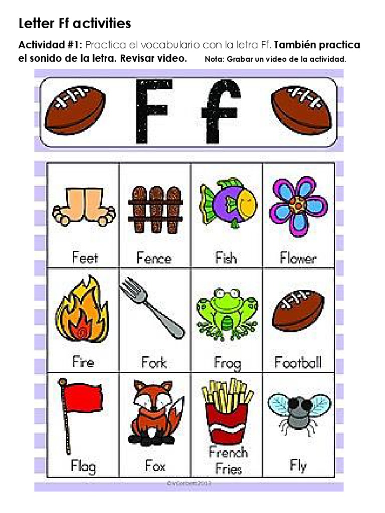 Phonics - Letter FF Activities | PDF | Artes del Lenguaje y ...