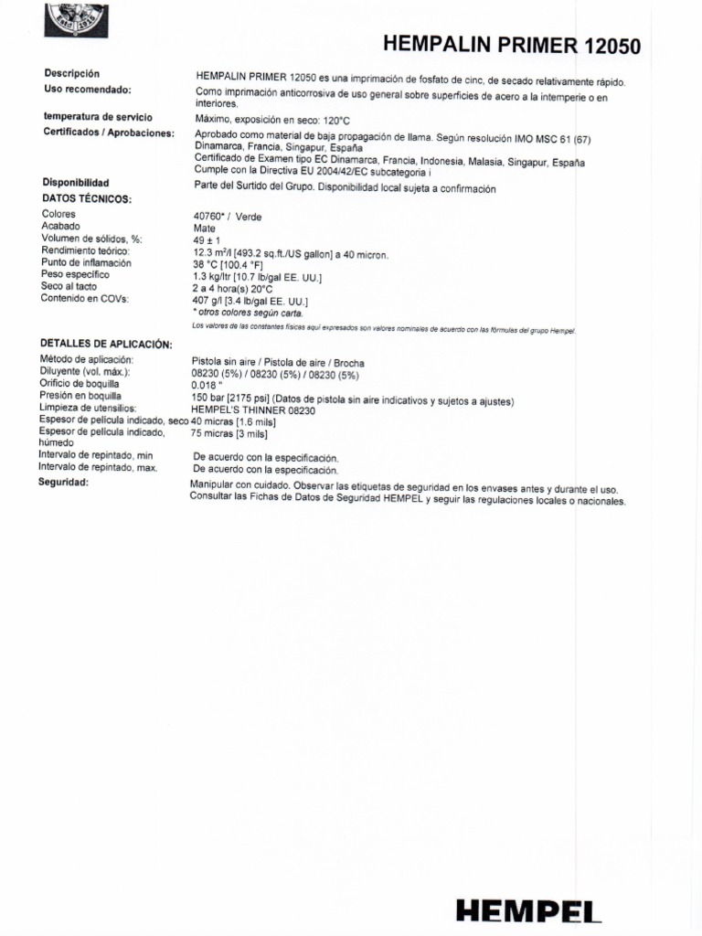 Hempalin 12050 PDF | PDF