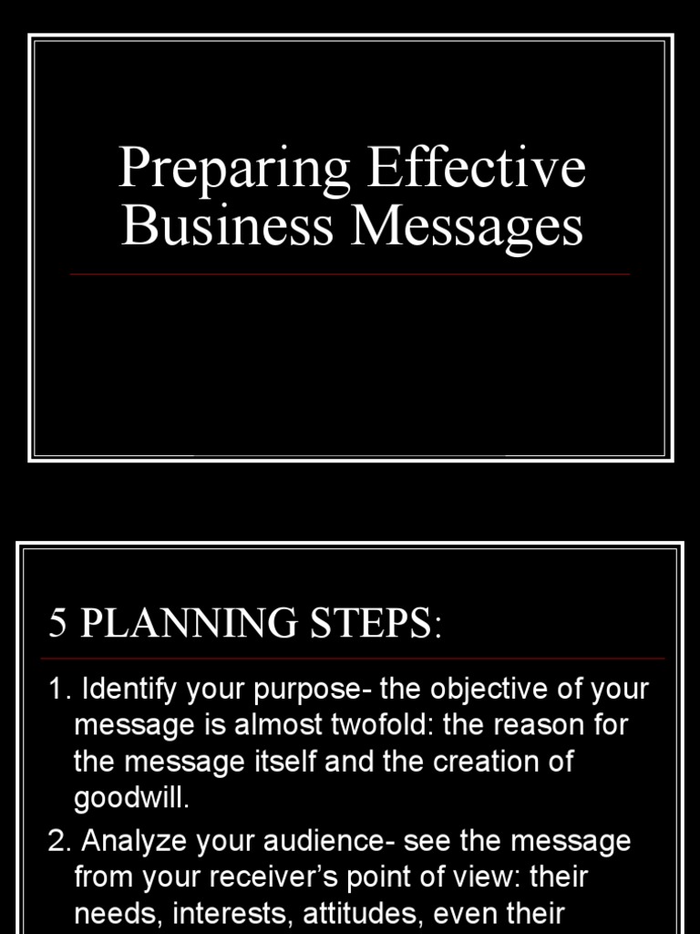 Preparing Effective Business Messages | PDF | Punctuation | Writing