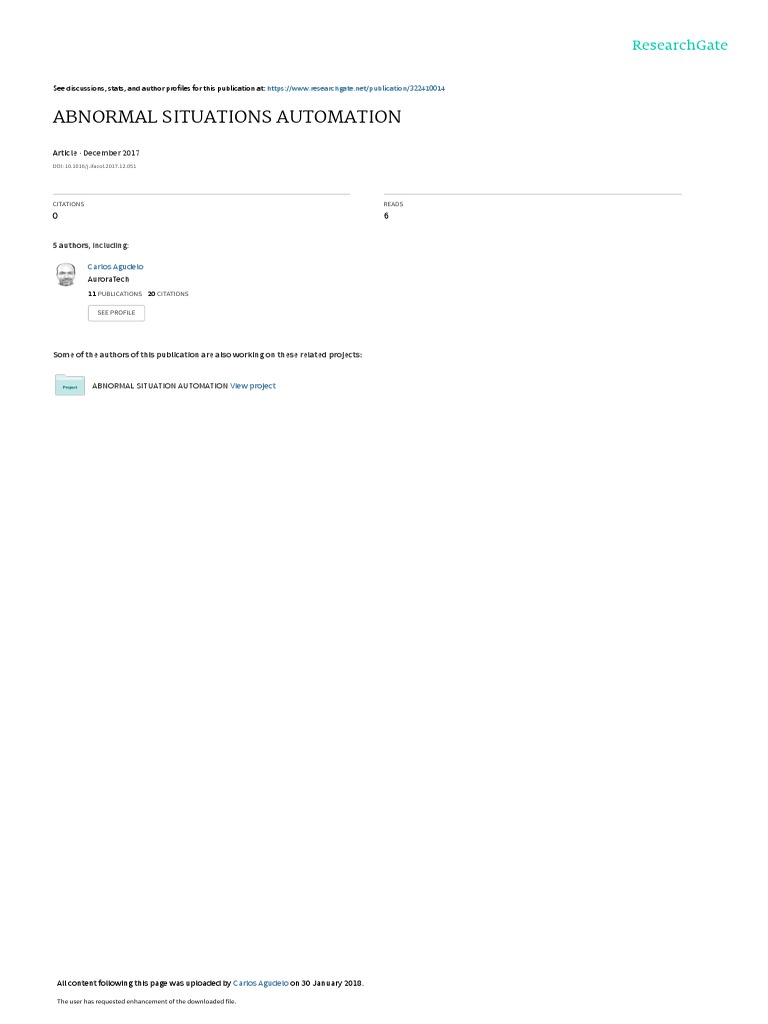 Abnormal Situations Automation: December 2017 | PDF | Automation ...