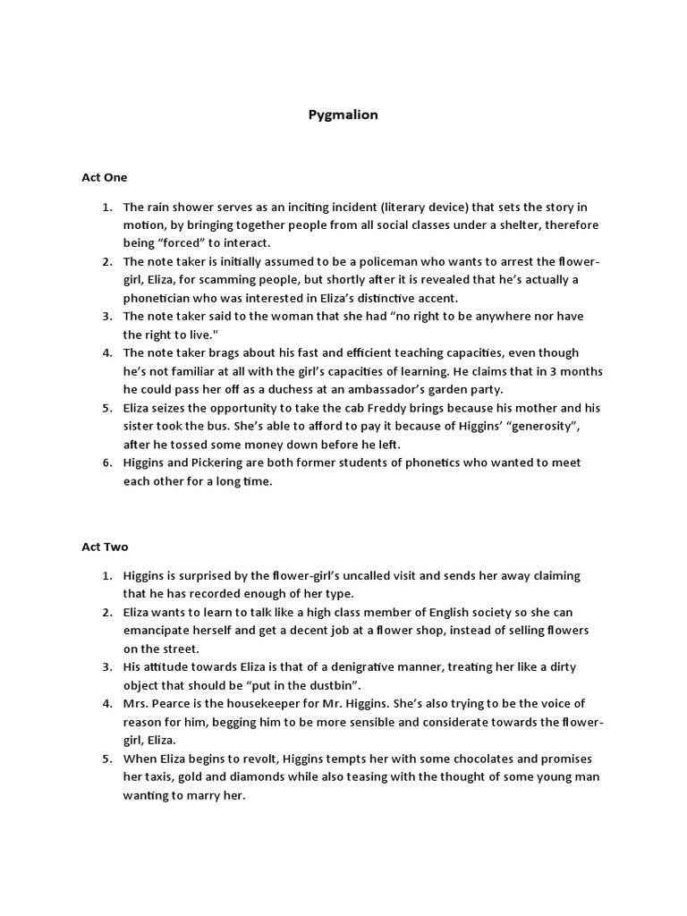 Pygmalion Play | PDF | Pygmalion (Play)