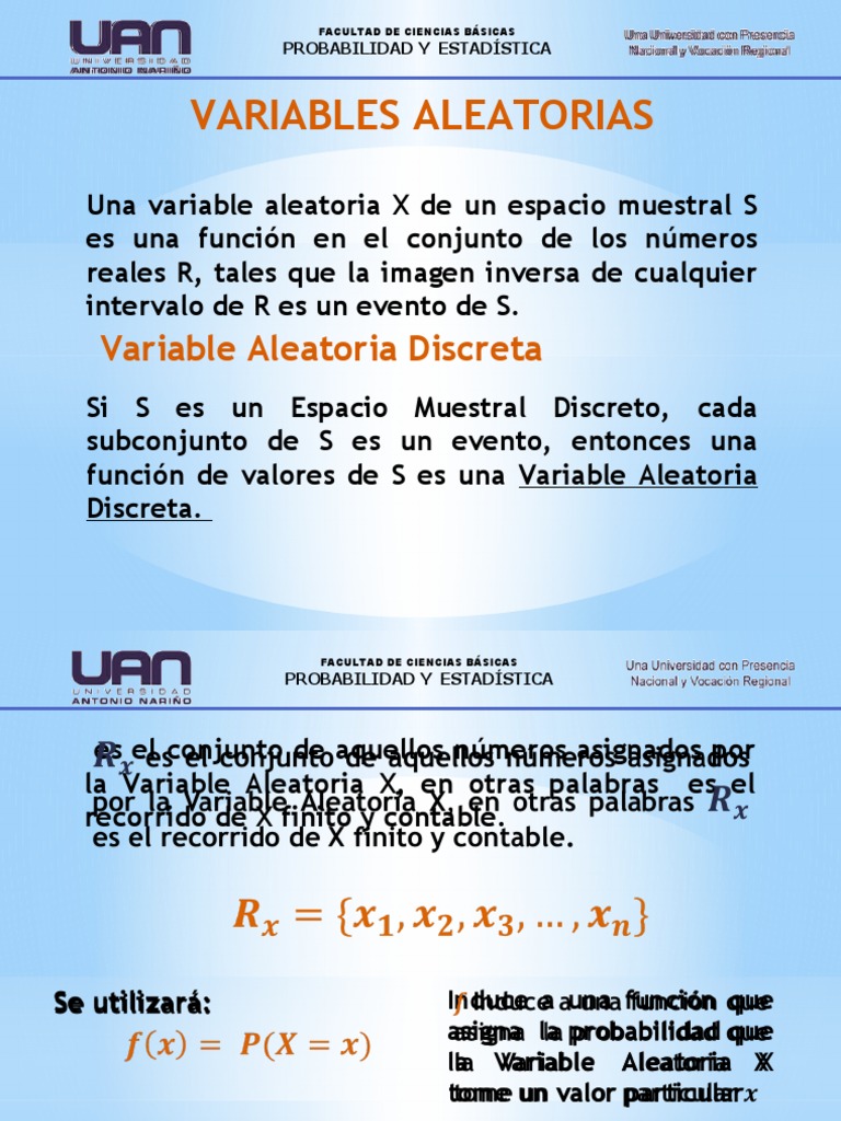 Variable Aleatoria | PDF | Variable aleatoria | Distribución de probabilidad