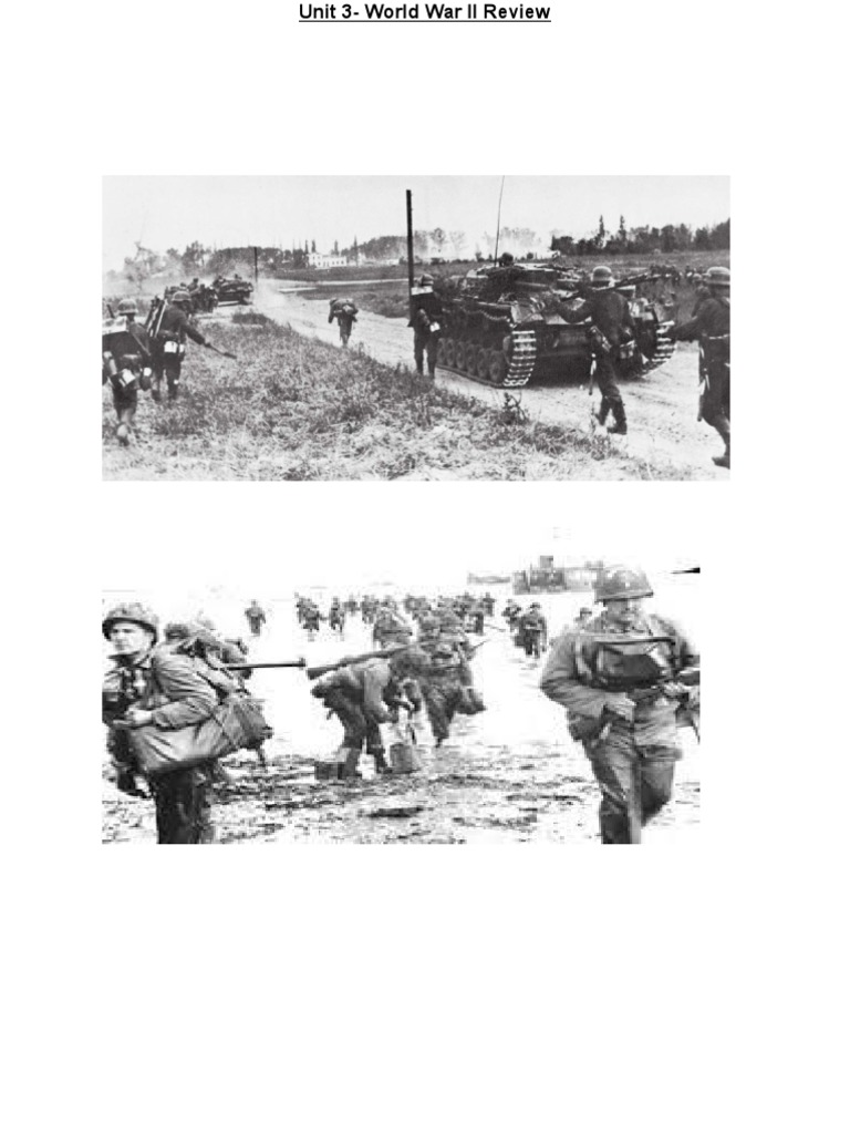 Proper History Notes Unit 3 - World War II Review | PDF | Battle Of ...