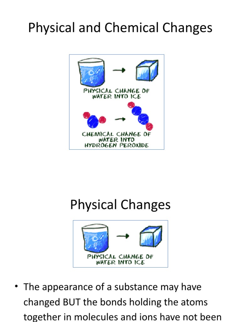 Physical and Chemical Changes | PDF | Science & Mathematics | Technology & Engineering