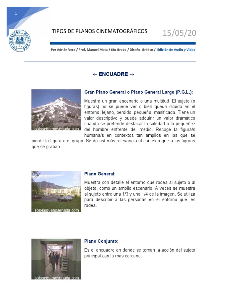 Planos Cinematrograficos | PDF