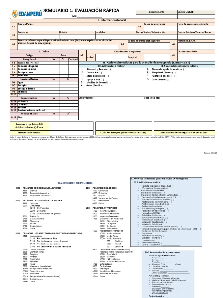Formularios de Empadronamiento EDAN | PDF | Naturaleza | Agricultura