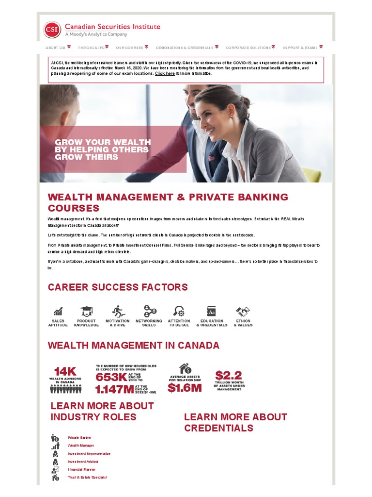 Wealth Management Course Overview | PDF | Wealth Management | Financial ...