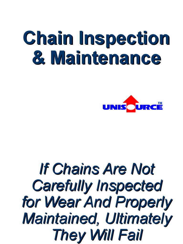 Chain Inspection & Maintenance | PDF | Wear | Anchor