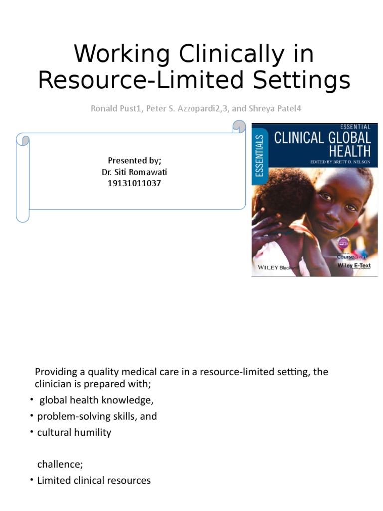 Working Clinically in Resource-Limited Settings | PDF | Medical ...
