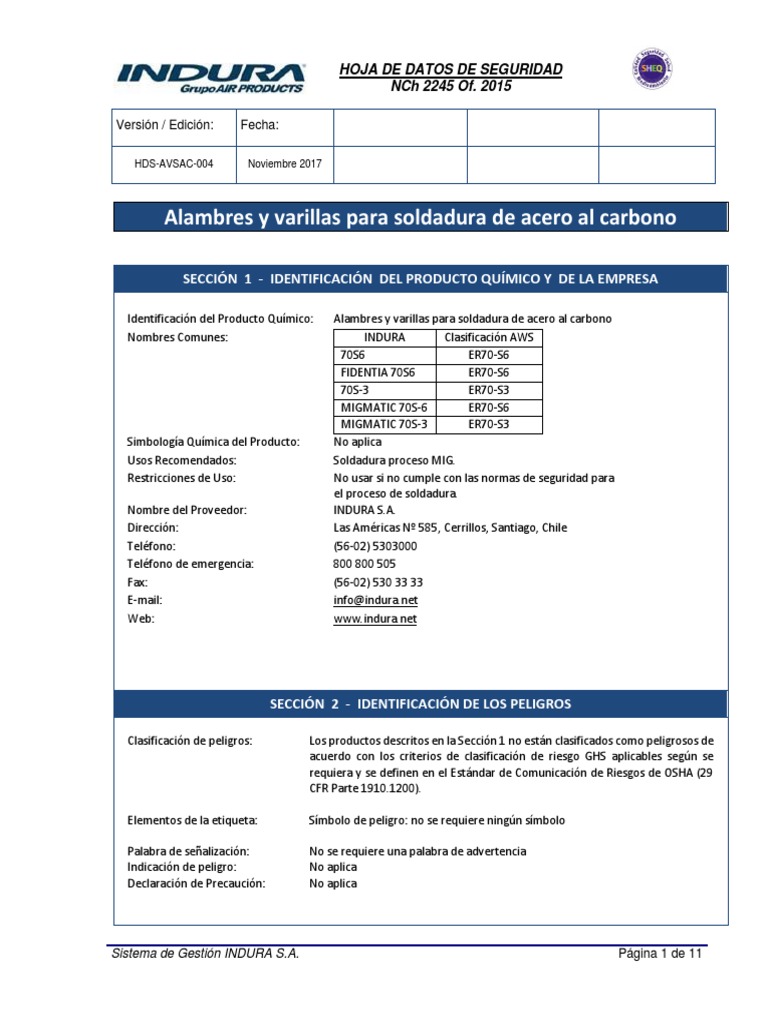 Alambres Y Varillas Para Soldadura De Acero Carbono Pdf Soldadura