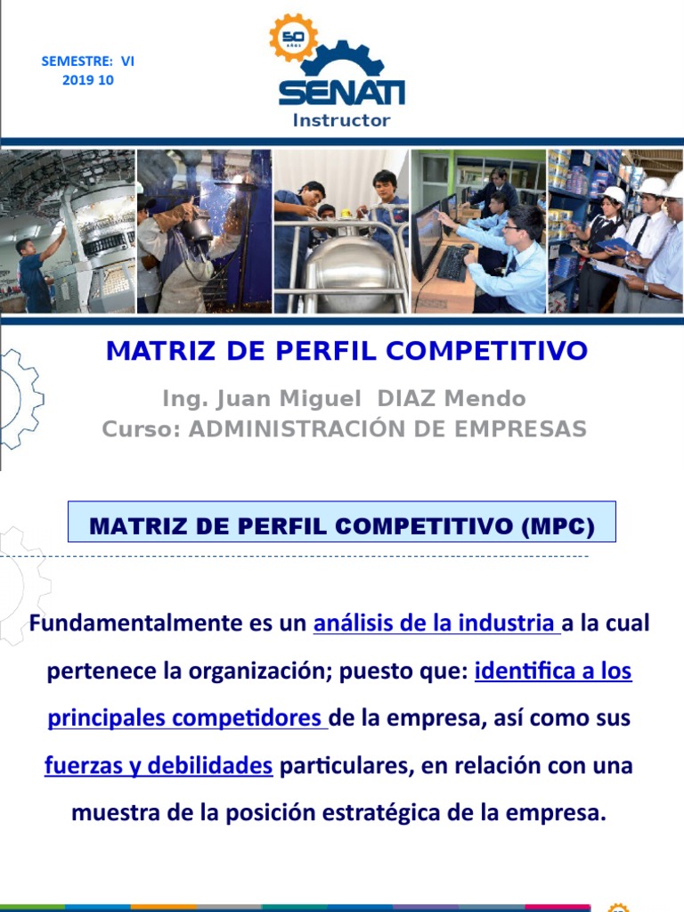 Análisis de Matriz de Perfil Competitivo | PDF | Cadena de valor ...