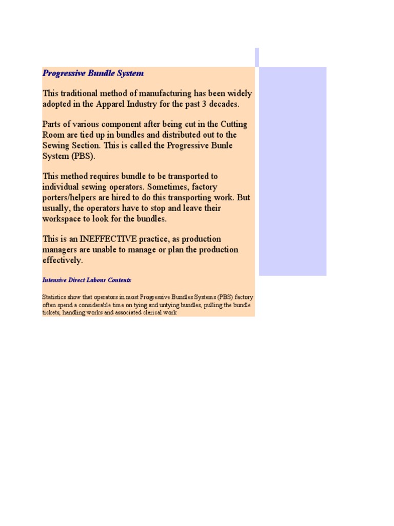 Progressive Bundle System | PDF