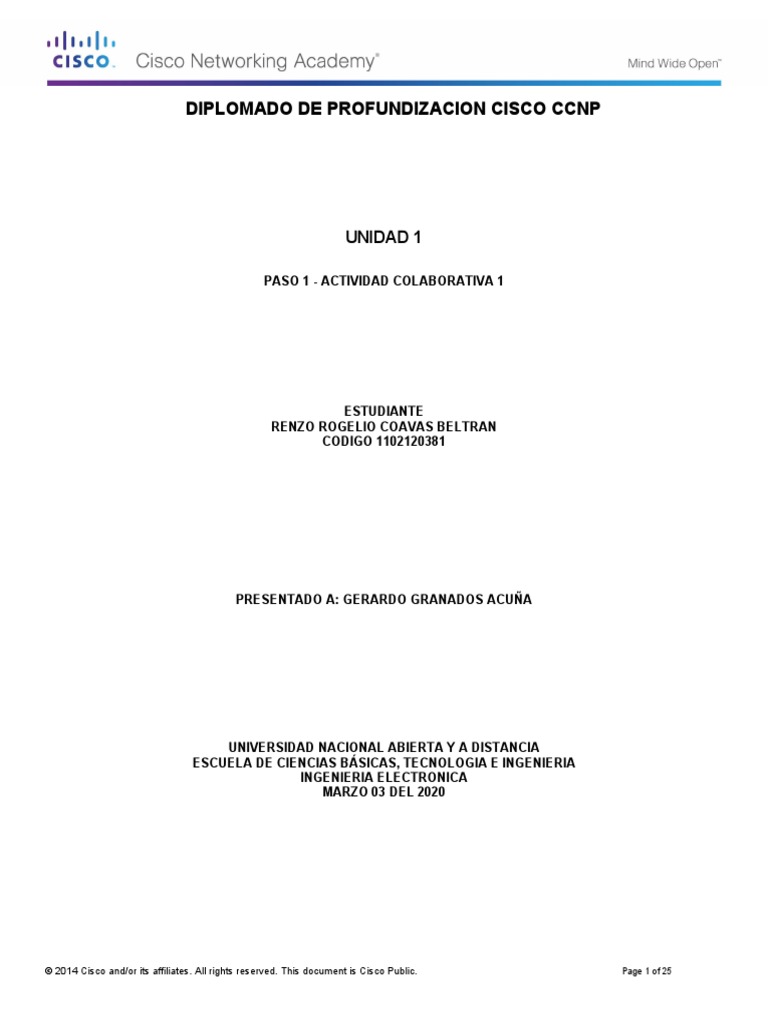 CCNPv7 - ROUTE - Lab3-2 - Multi-Area-OSPF - Student UNAD | PDF | Ip Address | I Pv6
