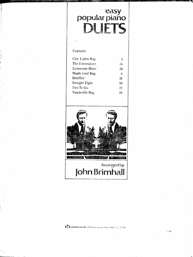 Easy Popular Piano Duets | PDF