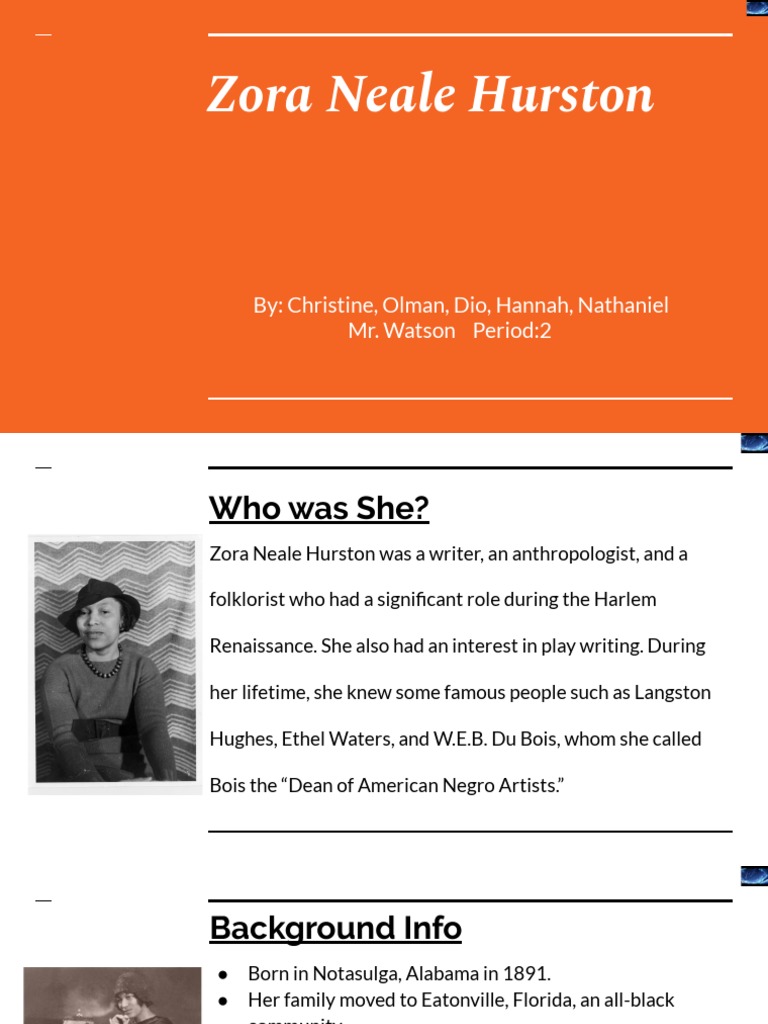 Zora Neale Hurston | PDF | Harlem Renaissance | American Literature