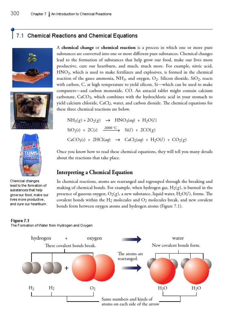 Chemical Reactions and Chemical Equations: Interpreting A Chemical ...