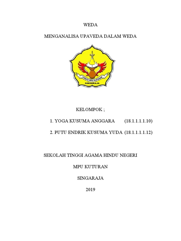 Makalah Weda Klompok 6 | PDF