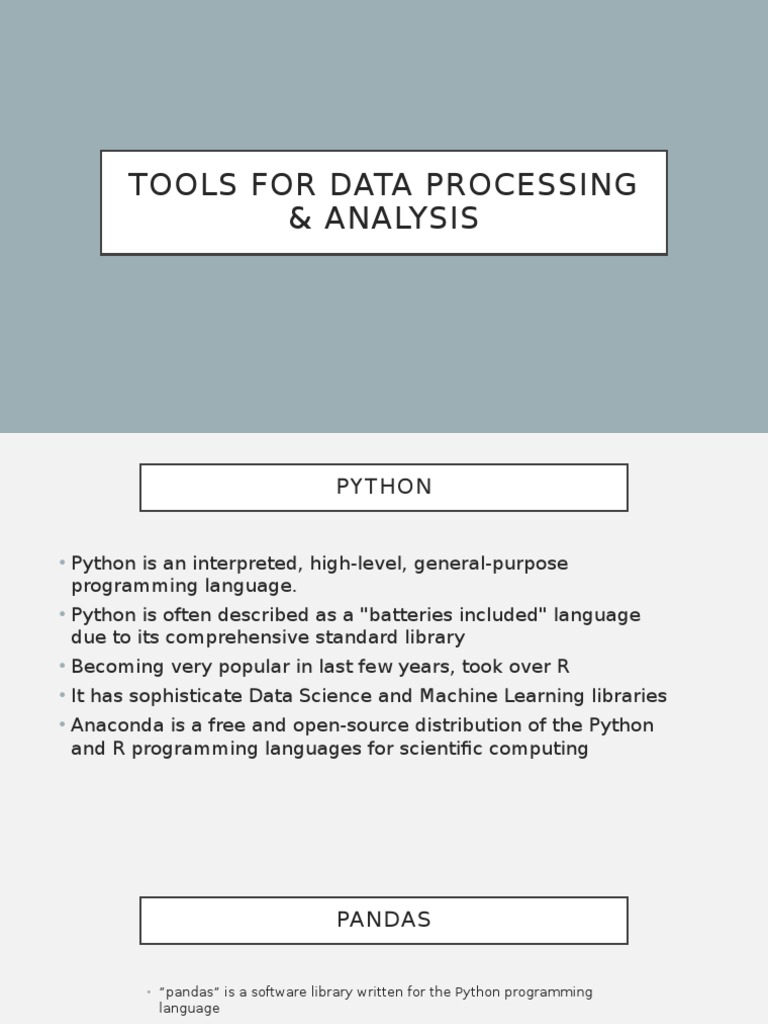 Essential Tools for Data Analysis | PDF